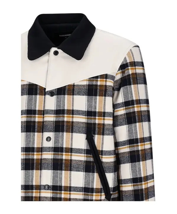 Dsquared2 Embroidered Flannel Western Bomber Jacket - Multicolor