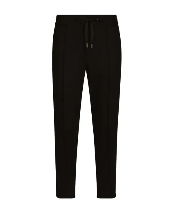 Dolce & Gabbana Dolce Gabbana Tapered Leg Drawstring Jogging Pants - Black