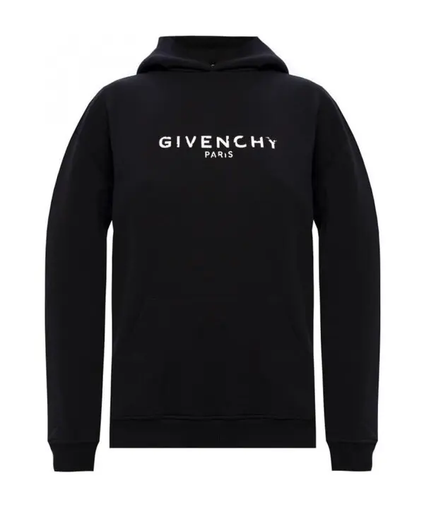 Givenchy Vintage Effect Logo Oversized Hoodie