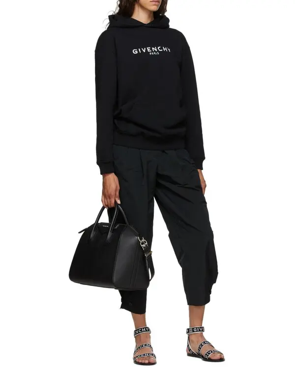 Givenchy Vintage Effect Logo Oversized Hoodie