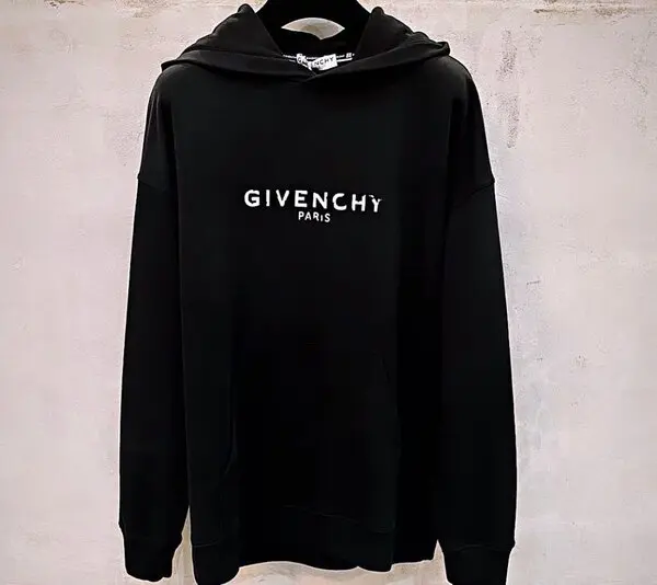 Givenchy Vintage Effect Logo Oversized Hoodie