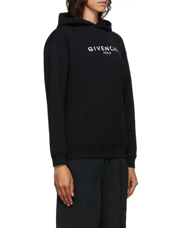 Givenchy Vintage Effect Logo Oversized Hoodie