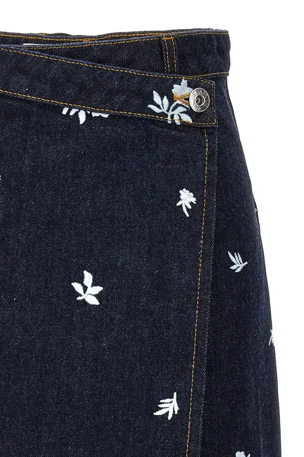 LANVIN Embroidered Asymmetrical Mini Skirt