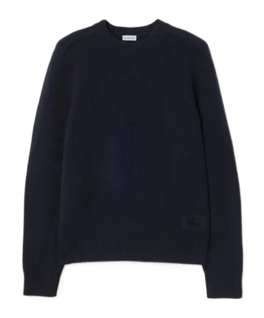 Burberry Jacquard Knitted Crewneck Jumper - Silhouette Blue