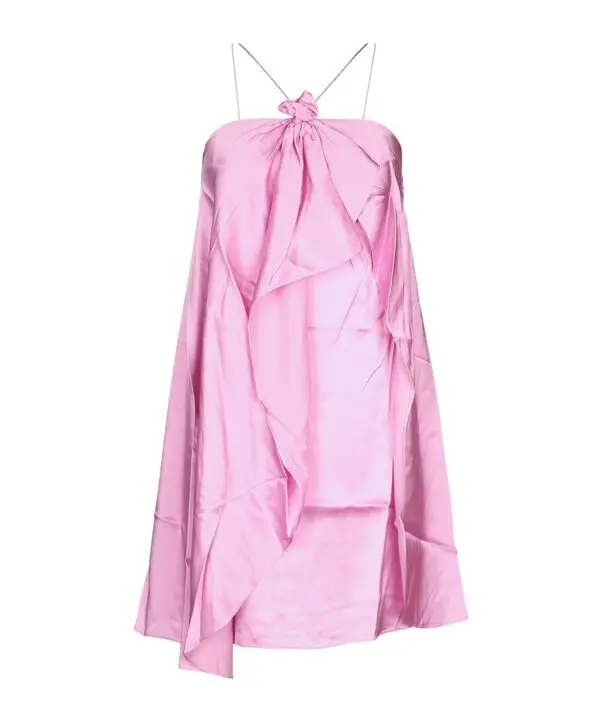 Acne Studios Halterneck Mini Dress With Draped Ruffle Detailing - Pink