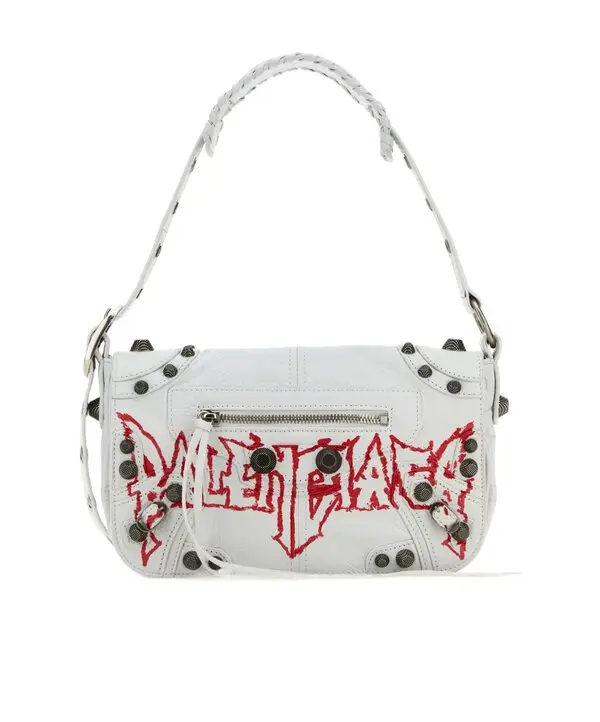 Balenciaga Le Cagole Xs Flap Shoulder Bag - White