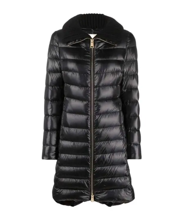 Herno Ribbed Collar Long Puffer Jacket