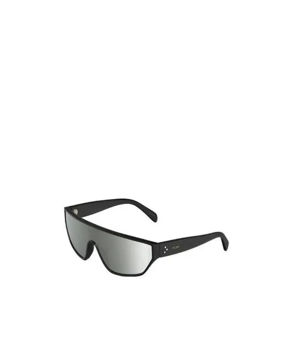 Celine Acetate Sunglasses With Mirror Lenses - Black