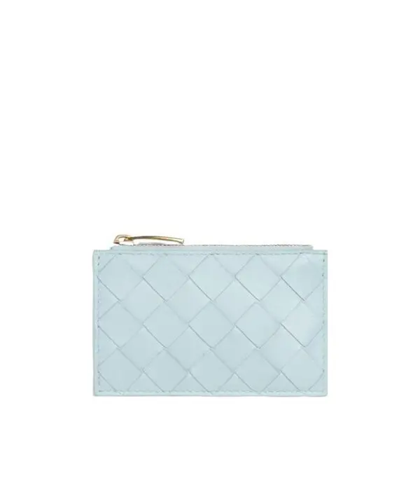Bottega Veneta Interwoven Detail Wallet - Blue