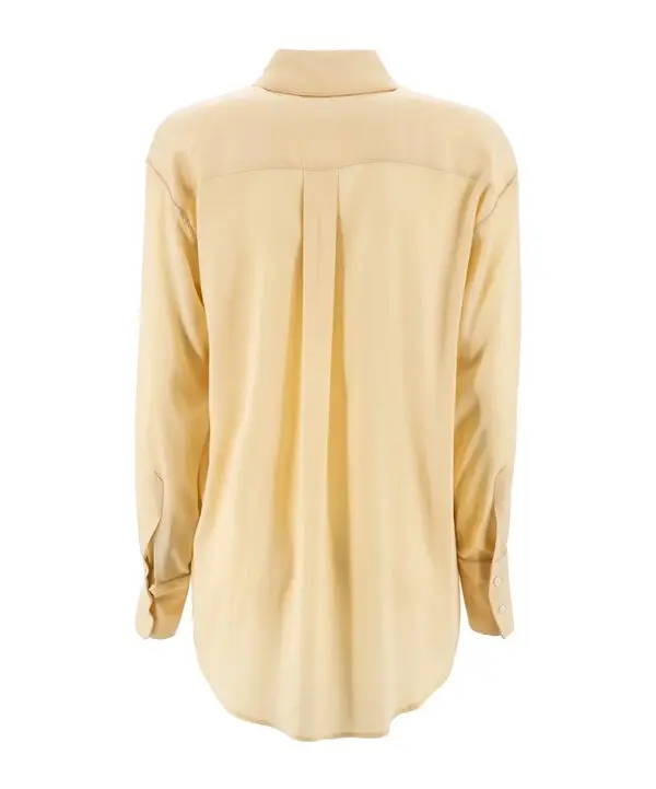 Fabiana Filippi Drop Shoulder Button-up Crepe Shirt