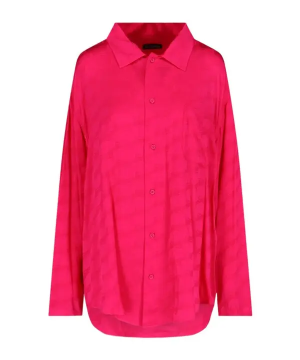 Balenciaga Bb Monogram Jacquard Long-sleeved Shirt