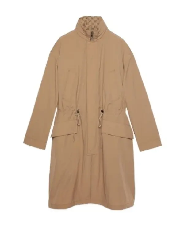 Gucci Hooded Pattern-detail Coat
