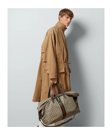 Gucci Hooded Pattern-detail Coat