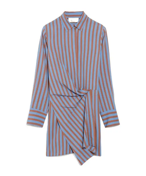 Vanessa Bruno Long-sleeved Shirt Dress With Logo Embellishment