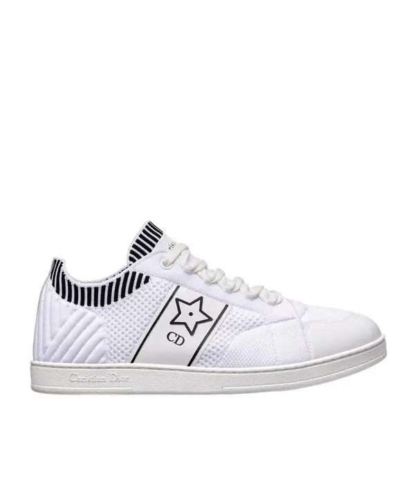 Dior Star Knit Low Top Sneakers - White