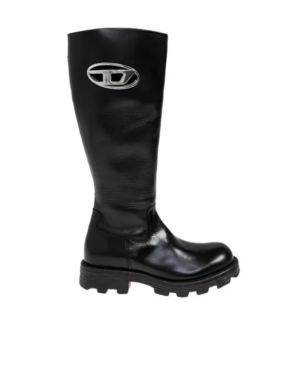 DIESEL® Oval D-logo Knee-high Boots