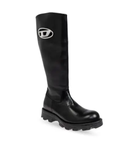 DIESEL® Oval D-logo Knee-high Boots