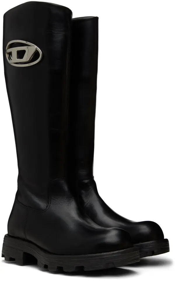 DIESEL® Oval D-logo Knee-high Boots