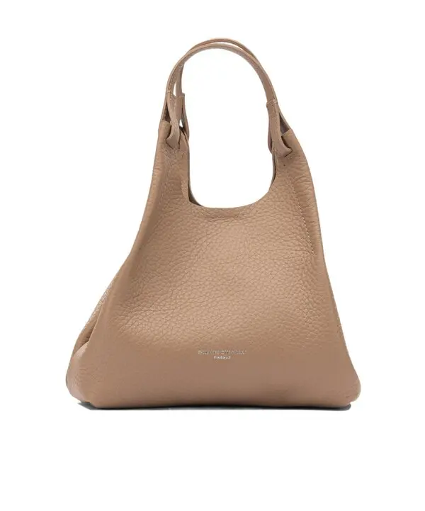 GIANNI CHIARINI Pebbled Leather Shoulder Bag - Clay
