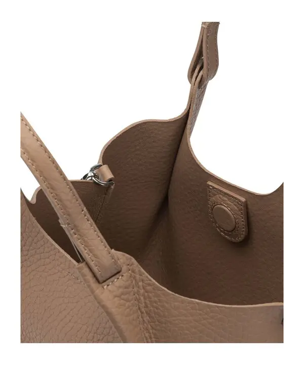 GIANNI CHIARINI Pebbled Leather Shoulder Bag - Clay