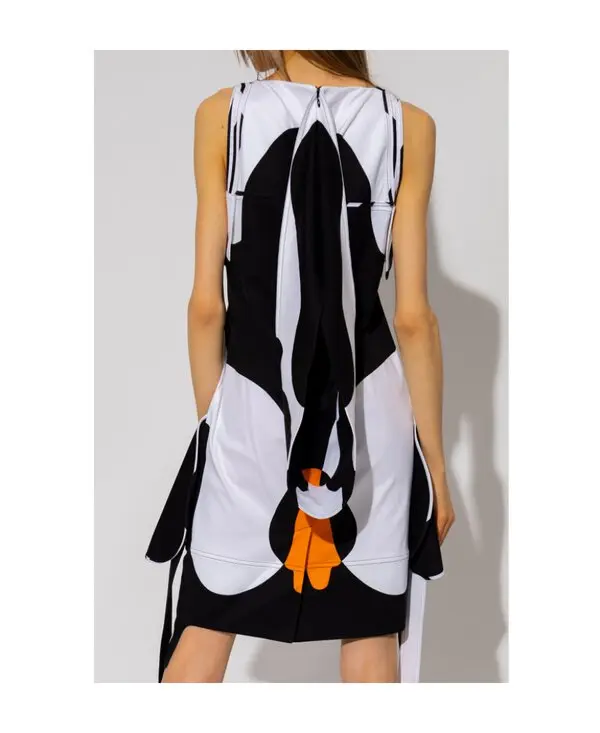 Burberry Sleeveless Slogan Print Mini Dress