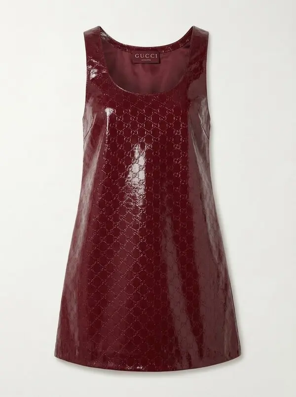 Gucci Embossed Gg Naplak A-line Dress
