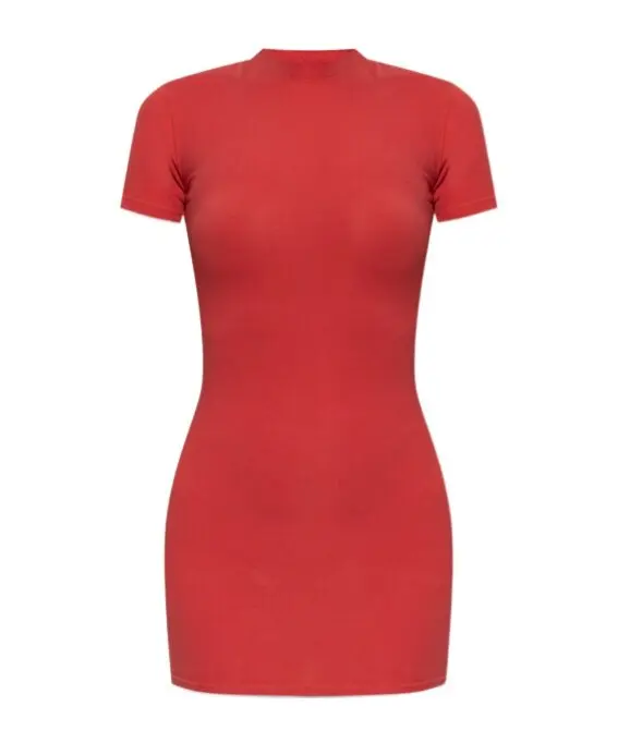 Balenciaga Crewneck Short Sleeve Fitted Dress
