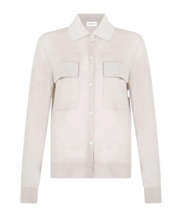 P.a.r.o.s.h Buttoned Patch-pocket Cardigan - Beige