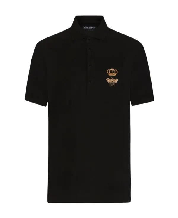 Dolce & Gabbana Dolce Gabbana Logo Embroidered Polo Shirt