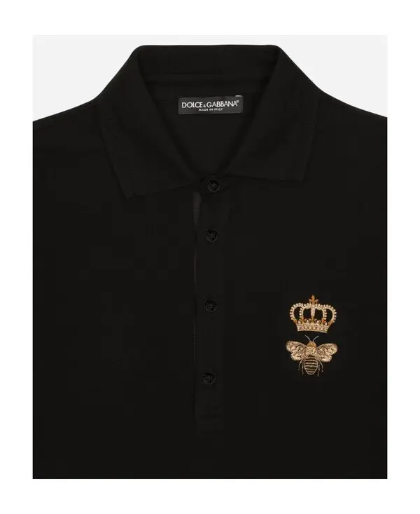 Dolce & Gabbana Dolce Gabbana Logo Embroidered Polo Shirt