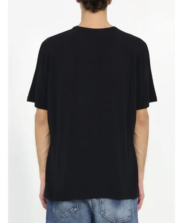 Saint Laurent Crewneck Short-sleeved T-shirt - Black