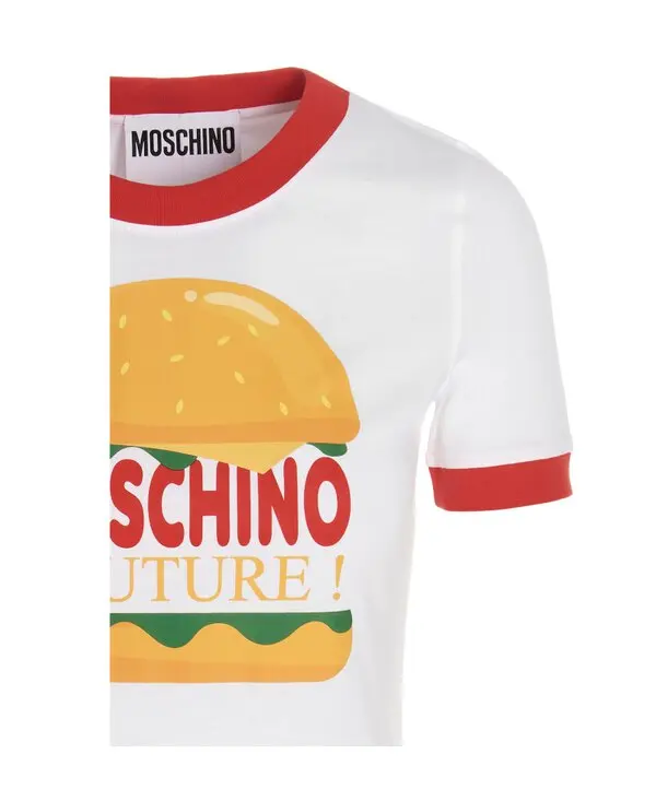 Moschino Printed Crewneck T-shirt - Orange