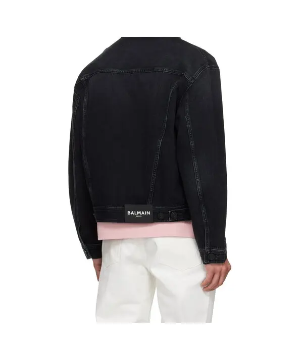 Balmain Collared Button-up Denim Jacket