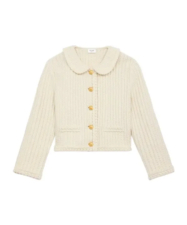 Celine Cardigan Jacket In Cotton