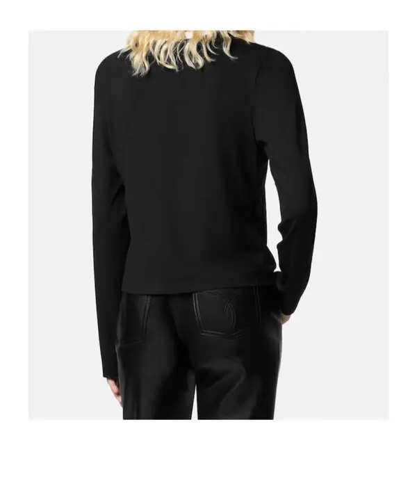Versace Long Sleeve Crewneck Top - Black