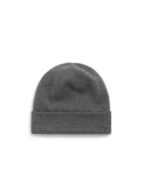 Balenciaga Logo Plaque Knitted Beanie - Grey