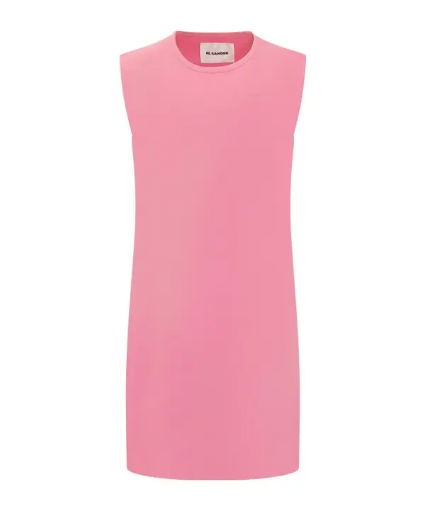 JIL SANDER Sleeveless Crewneck Shift Dress - Pink