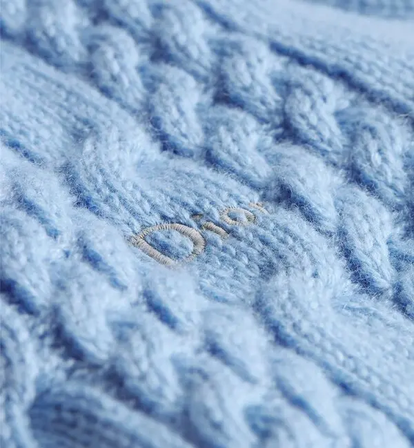 Dior Cable Knit Jumper With Embroidery - Blue