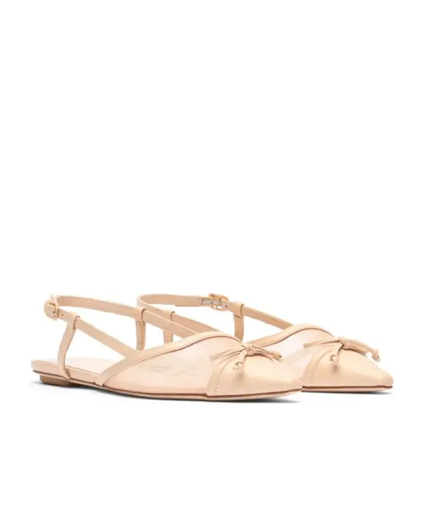 STUART WEITZMAN Kitty Slingback Flat - Beige/light Beige