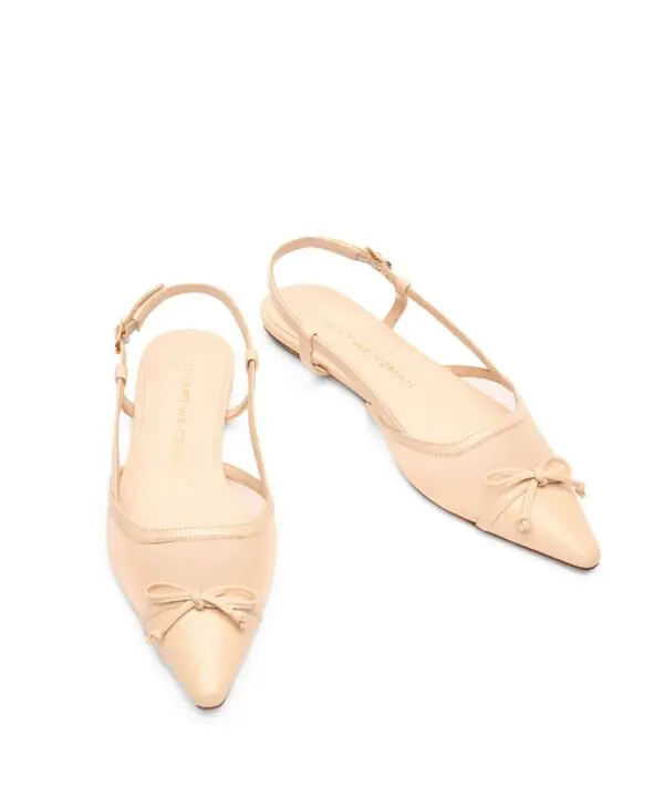 STUART WEITZMAN Kitty Slingback Flat - Beige/light Beige