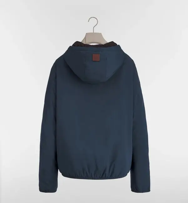 Dior Hooded Jacket With Zipper Closure - Blue