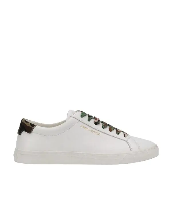 Saint Laurent Andy Low-cut Casual Sneakers With Camouflage Detail