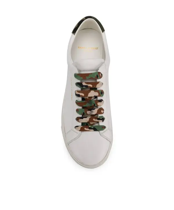 Saint Laurent Andy Low-cut Casual Sneakers With Camouflage Detail