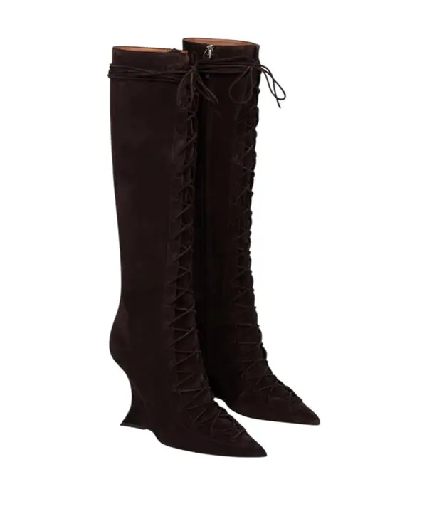 Paris Texas Nina Lace-up Boots - Black