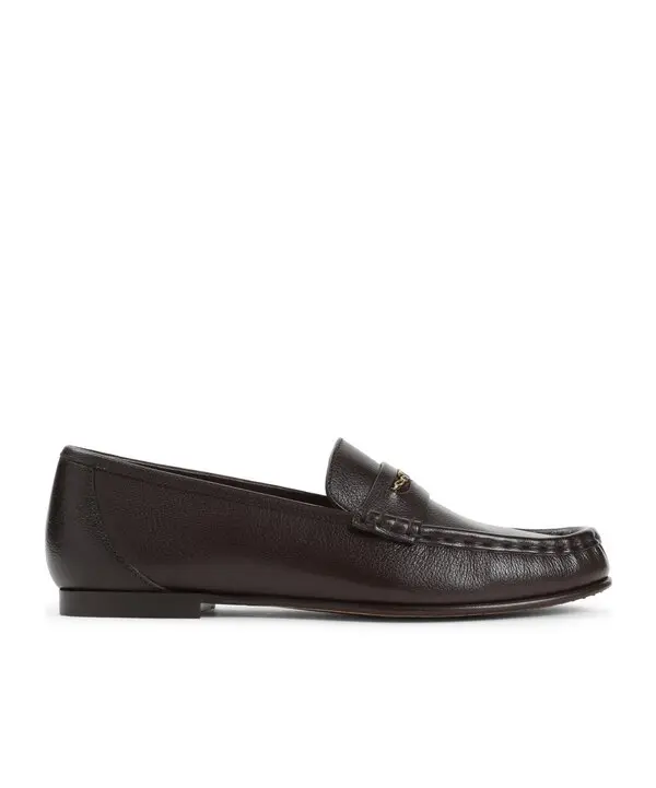 Chloé Logo Leather Loafers