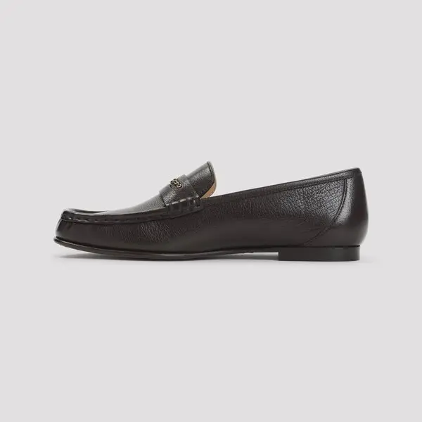 Chloé Logo Leather Loafers
