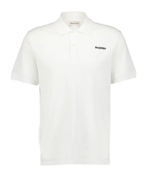 Alexander McQueen Logo Embroidered Polo Shirt