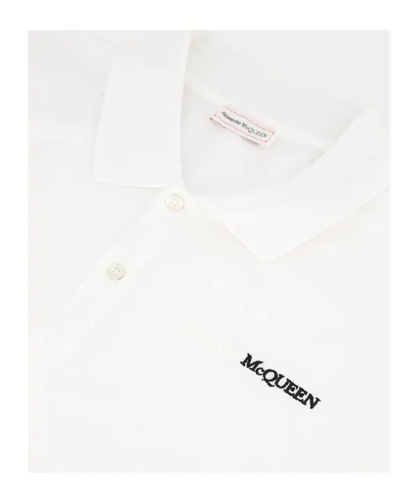 Alexander McQueen Logo Embroidered Polo Shirt