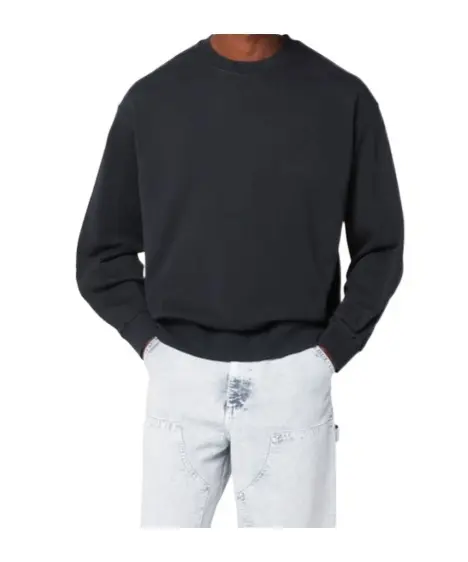 Carhartt Work In Progress Crewneck Sweatshirt With Distressed Finish - Black