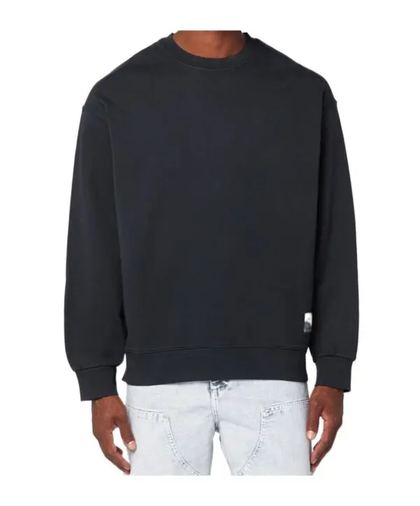 Carhartt Work In Progress Crewneck Sweatshirt With Distressed Finish - Black